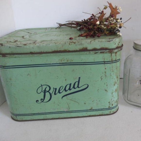 empeco | Kitchen | Farmhouse Rustic Primitive Tin Bread Box Container ...